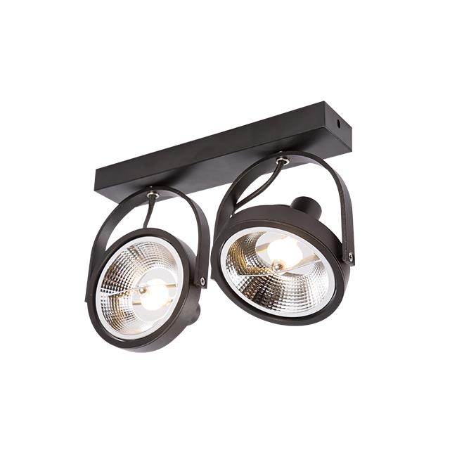 Kinkiet AR111 LED Leon ruchomy x2 czarny